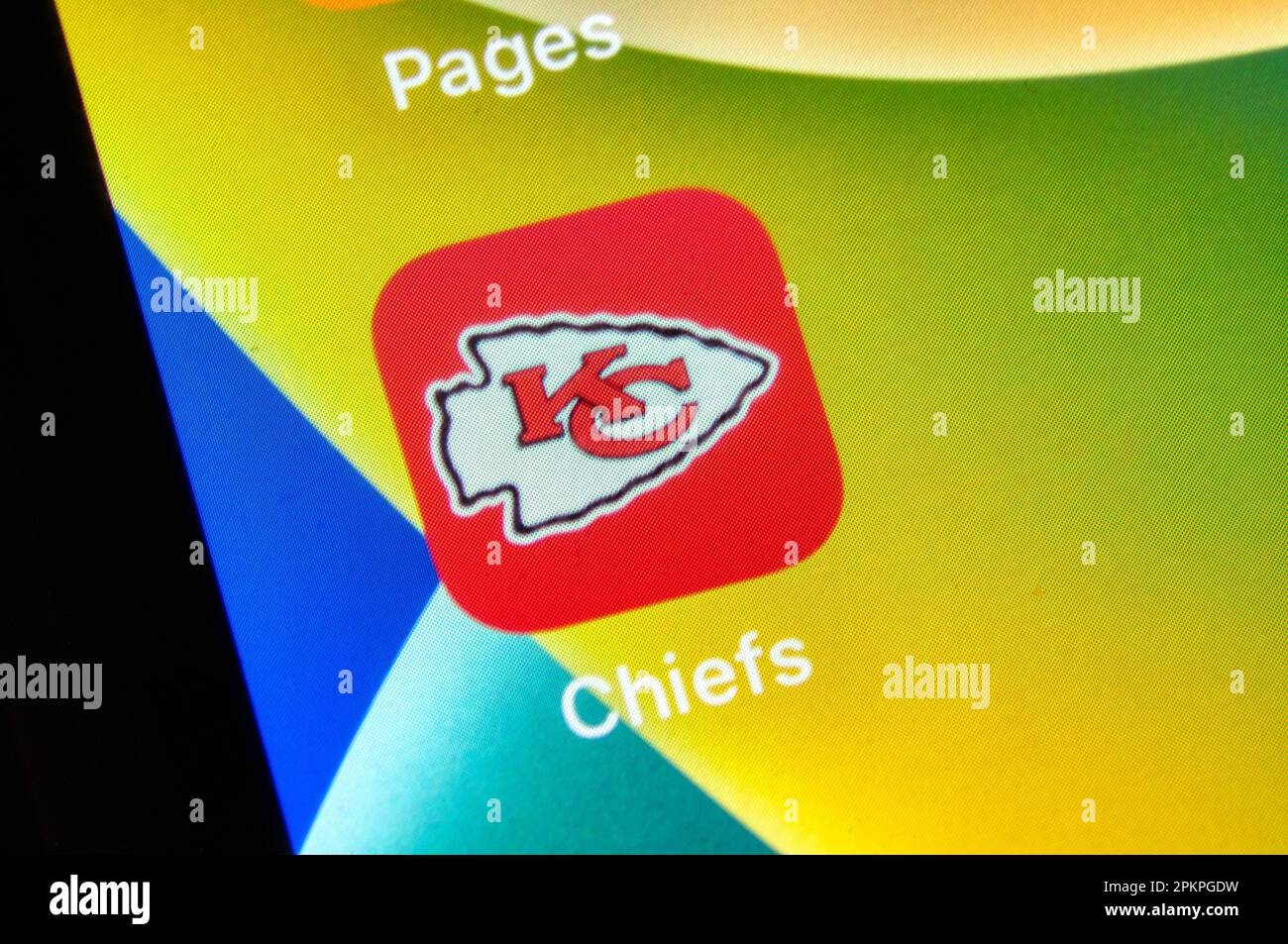 kansas city chiefs,app Stock Photo - Alamy