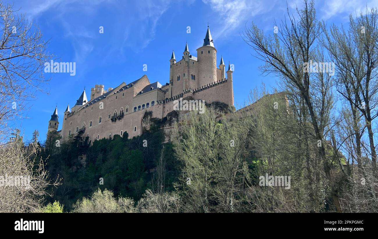 Medieval castle of the Alcazar of Segovia Stock Photo - Alamy