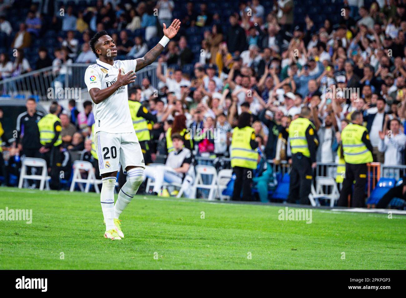 Vinicius Junior (Real Madrid) celebrate his goal during the football ...
