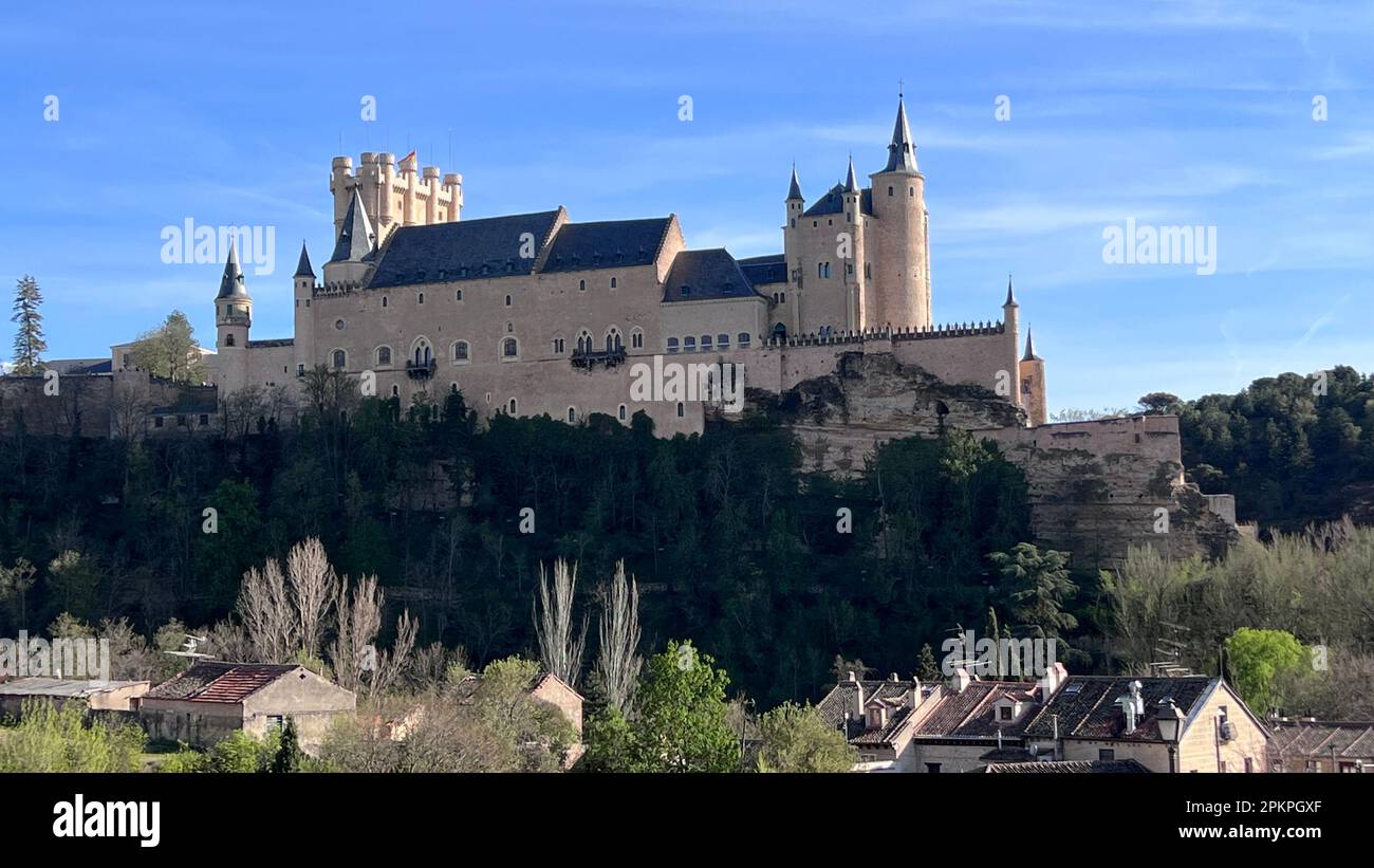 Medieval castle of the Alcazar of Segovia Stock Photo - Alamy