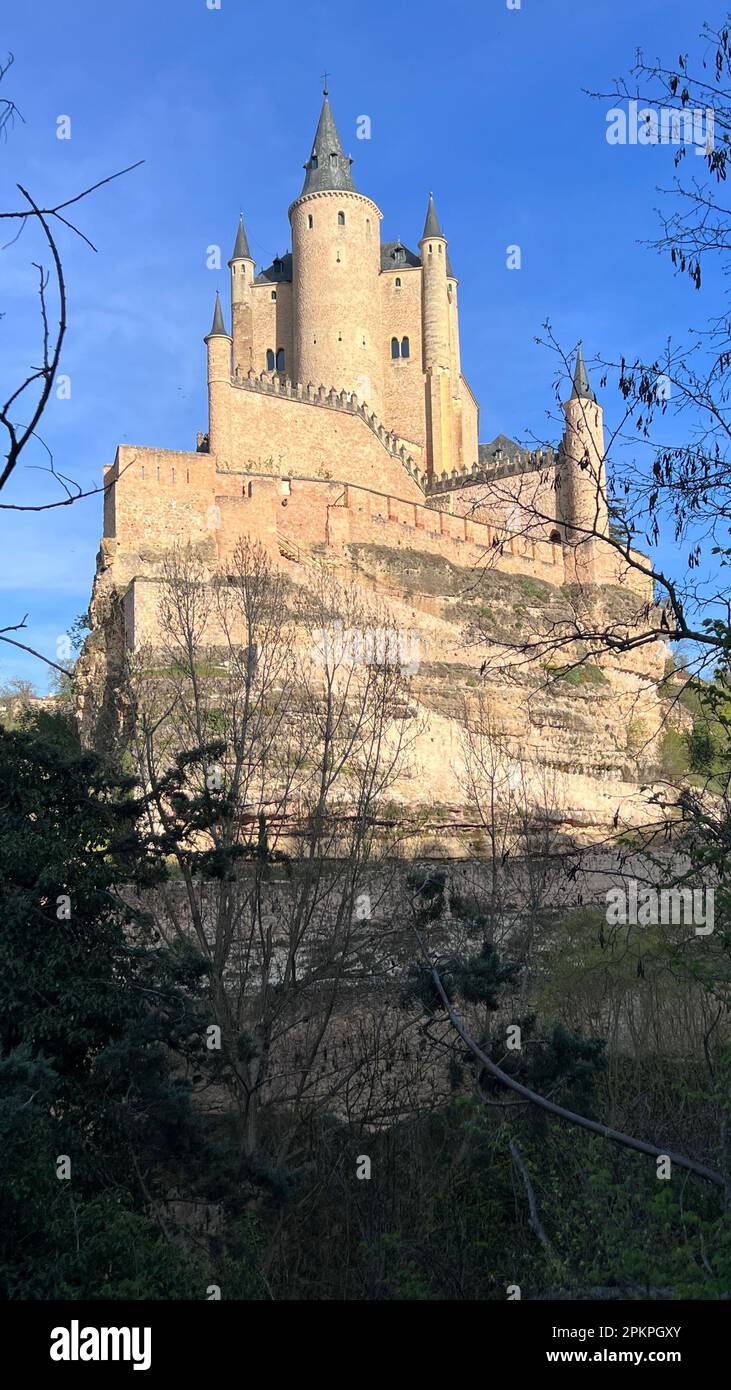 Medieval castle of the Alcazar of Segovia Stock Photo - Alamy