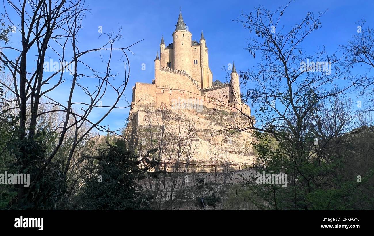 Medieval castle of the Alcazar of Segovia Stock Photo - Alamy
