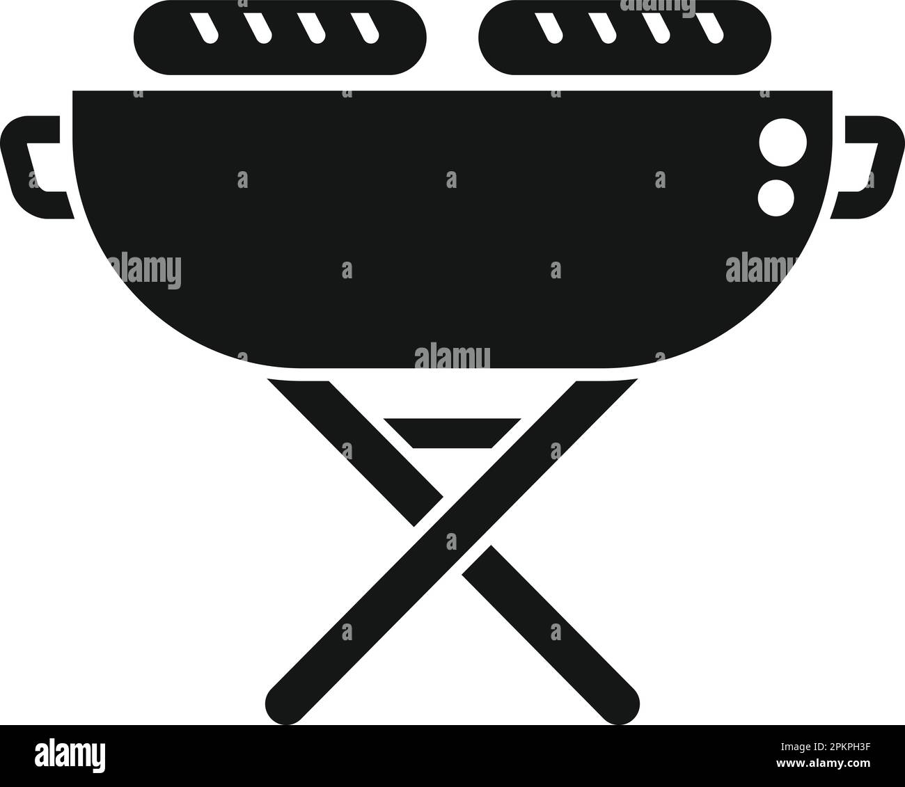 Bbq place icon simple vector. Cook roast. Fire dinner Stock Vector ...