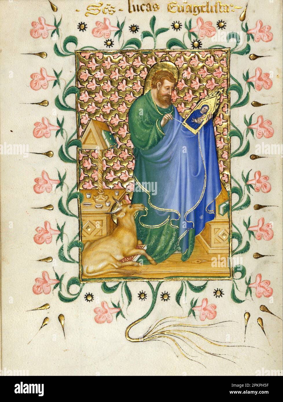 St. Luke Painting the Virgin 1430 by Michelino Molinari da Besozzo ...