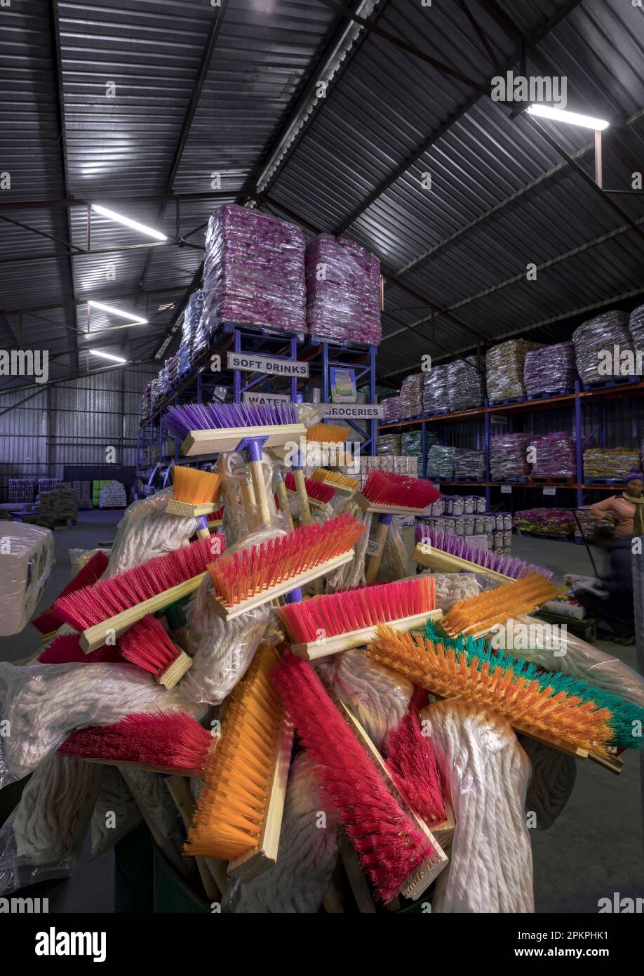 Storage hangers for goods and products on Makoadi Farm Stock Photo - Alamy