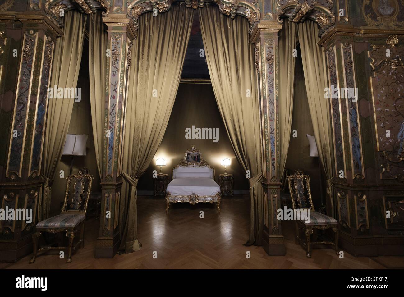 Rome, Italy. 07th Apr, 2023. A view of Napoleon bedroom at the Quirinal ...