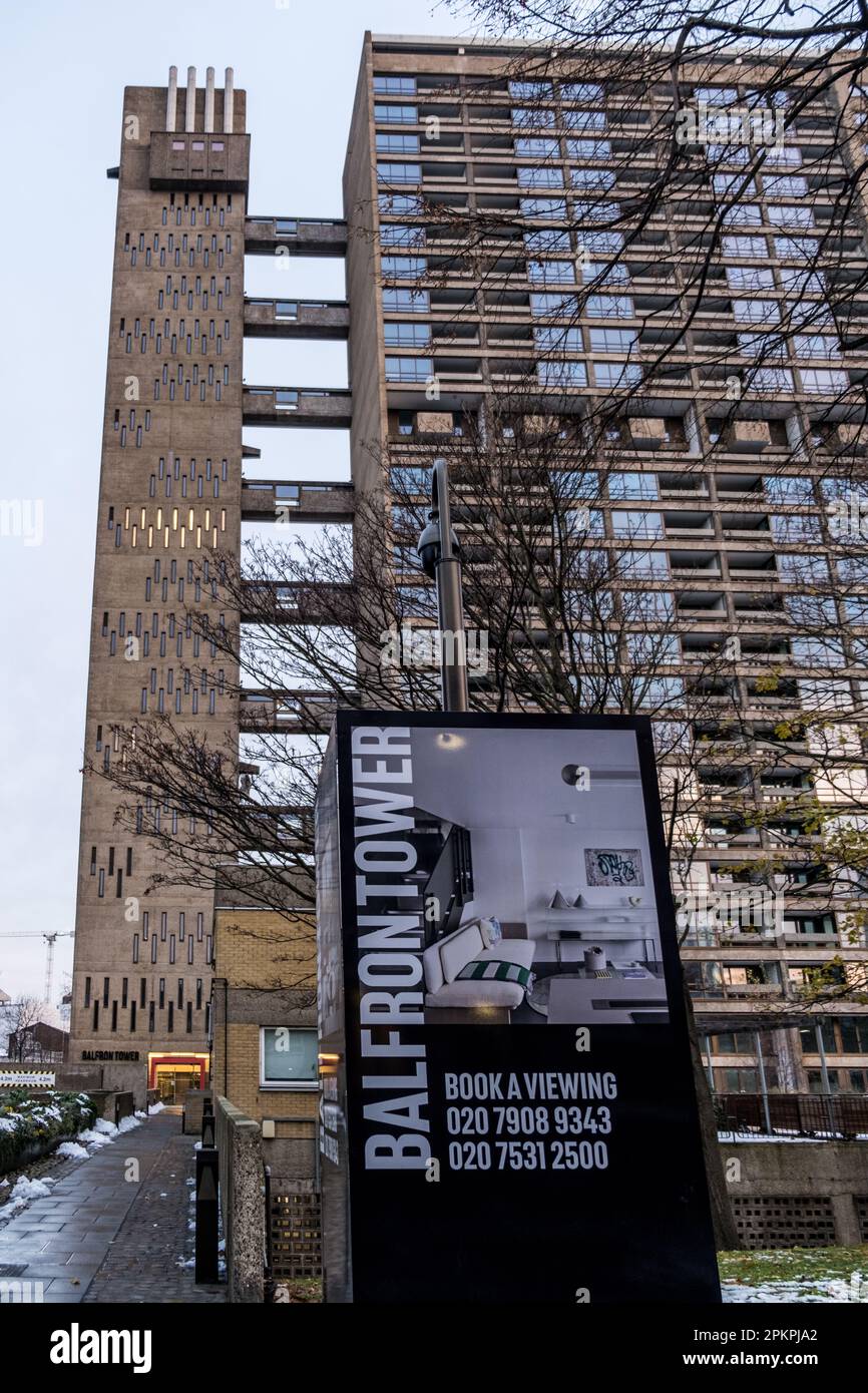Balfron Tower 26-storey residential building in Poplar, Tower Hamlets ...