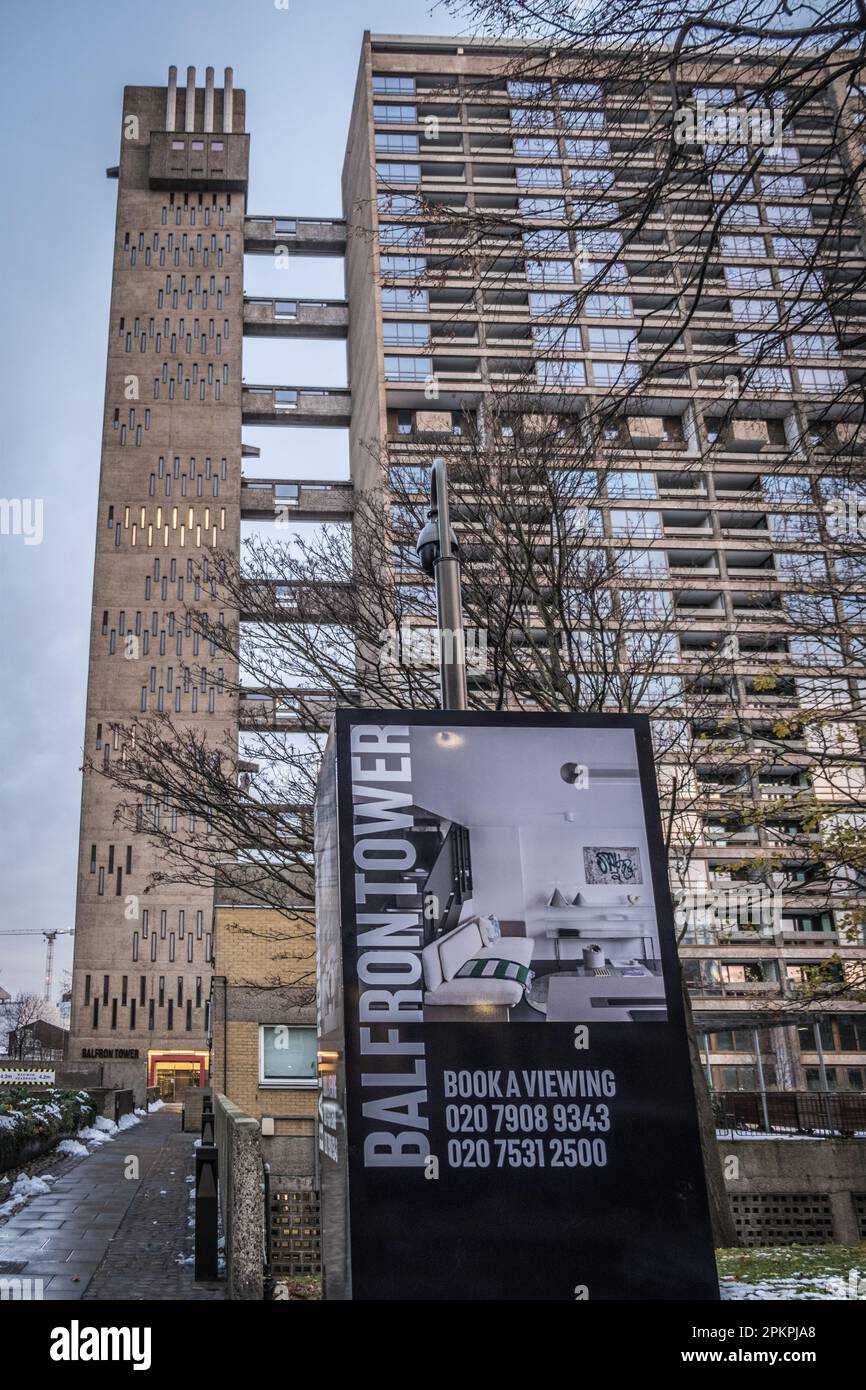 Balfron Tower 26-storey residential building in Poplar, Tower Hamlets ...