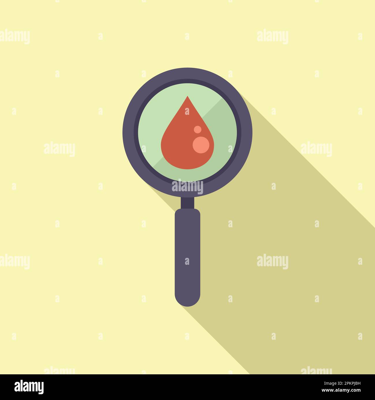Blood drop test icon flat vector. Health system. Immune defense Stock ...