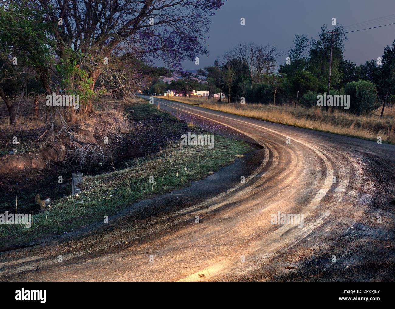 The last corner into the small village of Geluksburg in the KwaZulu ...