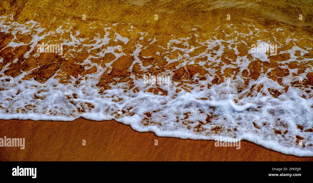 Lapping water on a small beach in Lerwick, Shetland, Scotland Stock ...