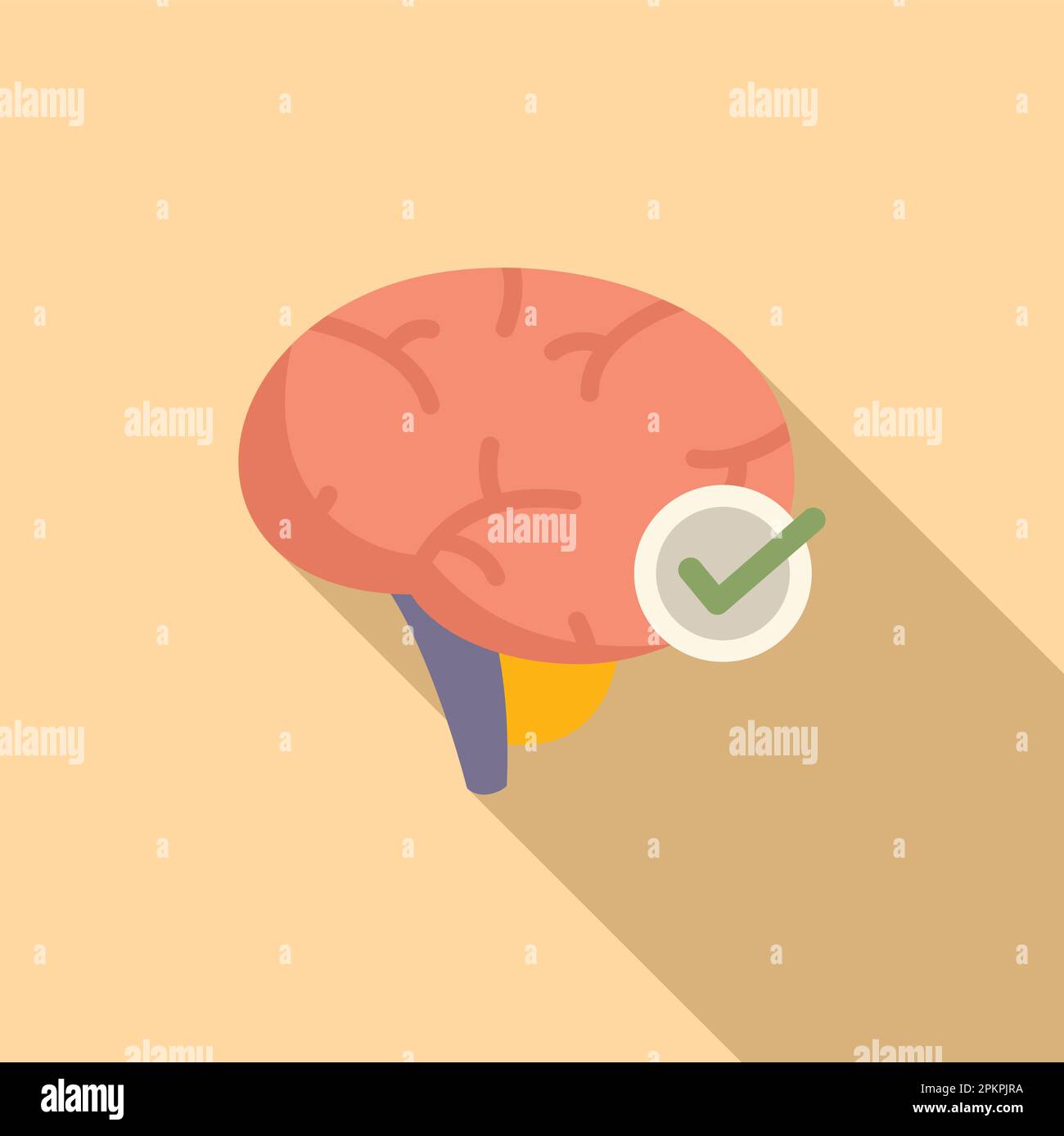 Healthy brain icon flat vector. Shield system. Human body Stock Vector ...