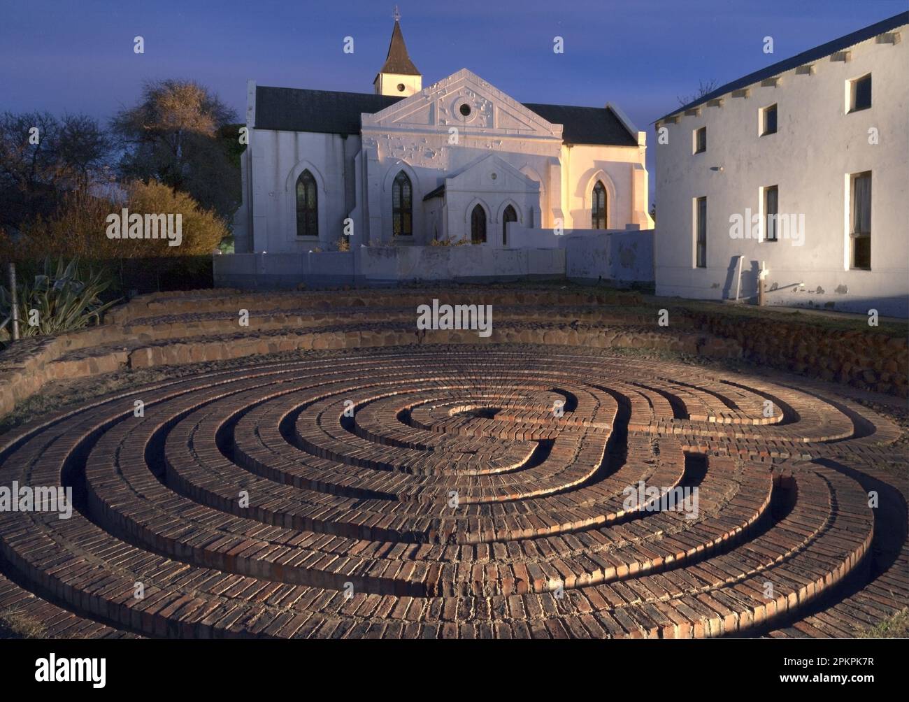 The Laurens van der Post Labyrinth with the Dutch Reformed Church in ...