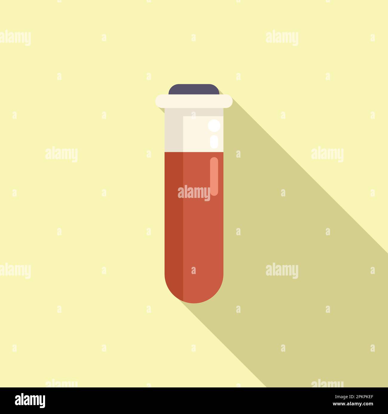 Blood test tube icon flat vector. Immune system. Body defense Stock ...