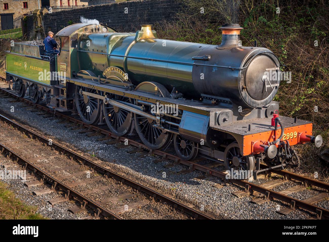 The Lady of Legend GWR steam locomotive steams on the East lancashire ...