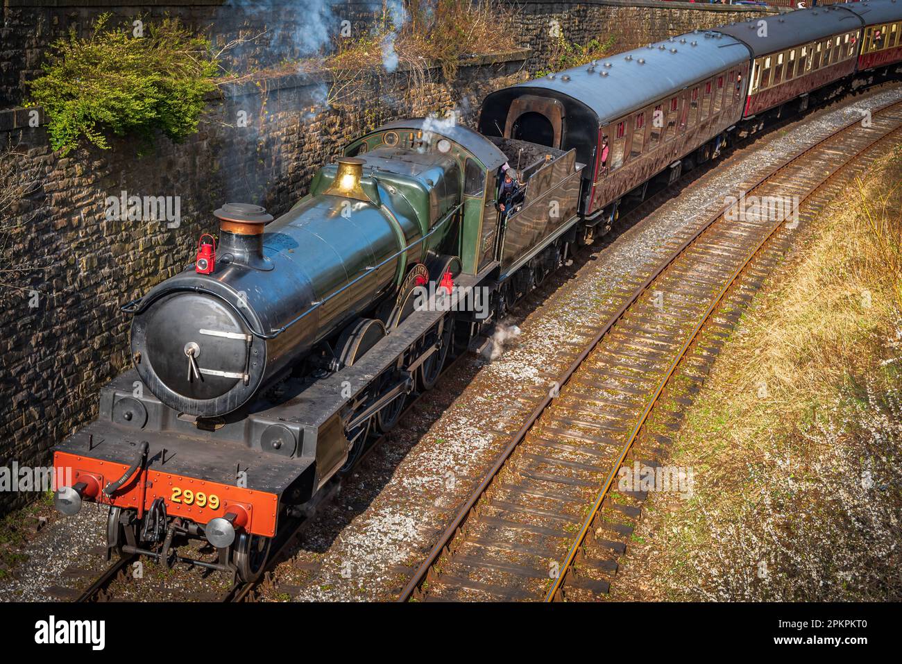 The Lady of Legend GWR steam locomotive steams on the East lancashire ...