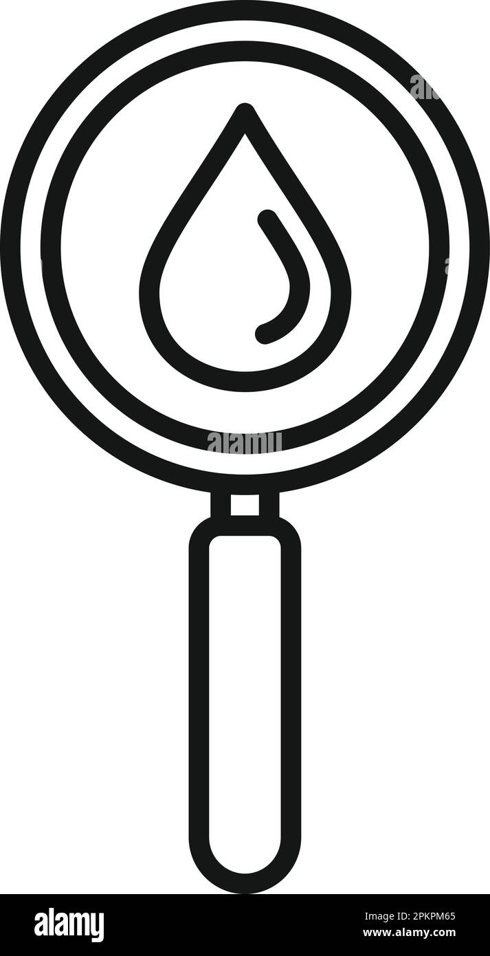 Blood drop test icon outline vector. Health system. Immune defense ...