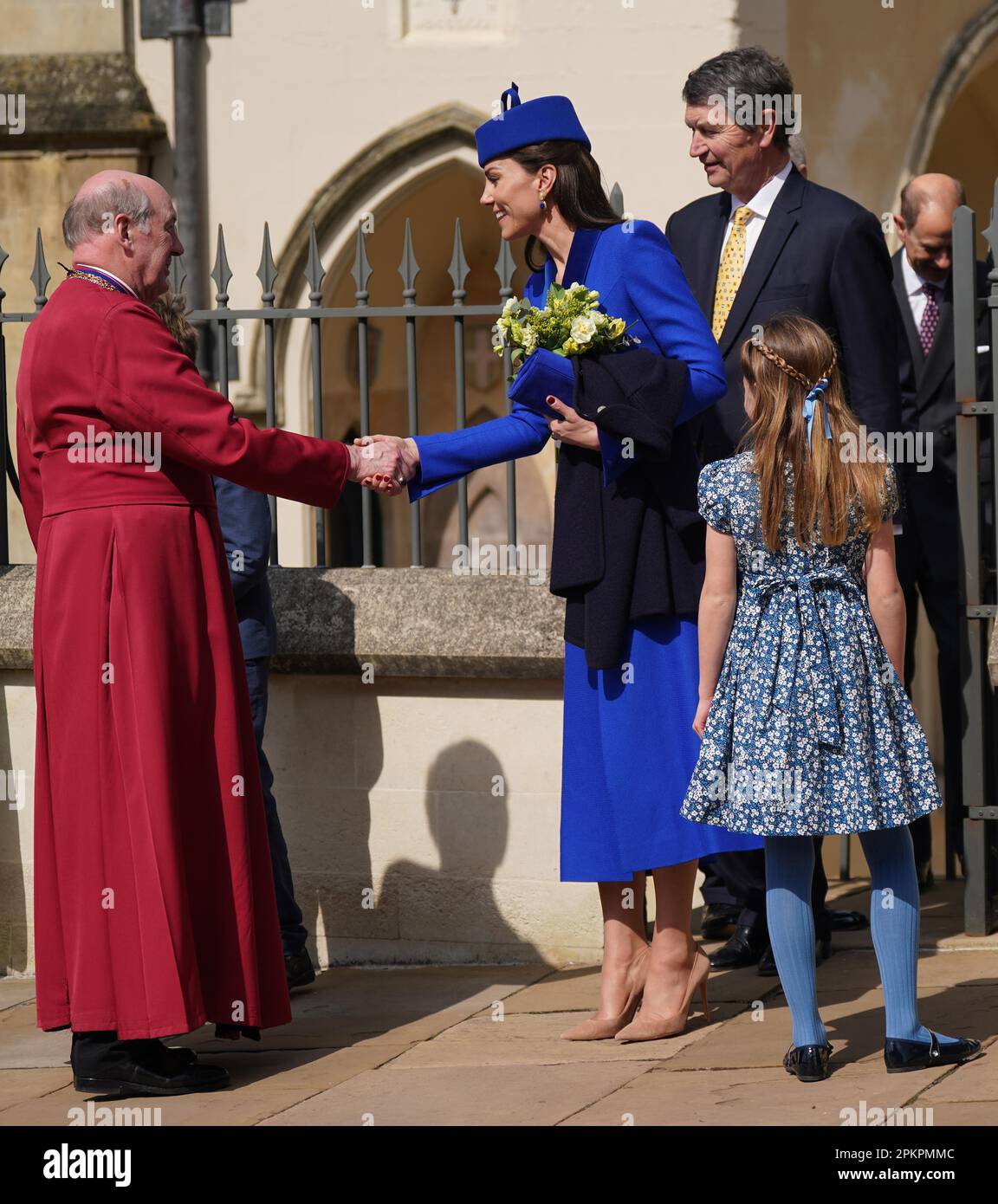 The Princess of Wales with Princess Charlotte and Vice Admiral Timothy ...