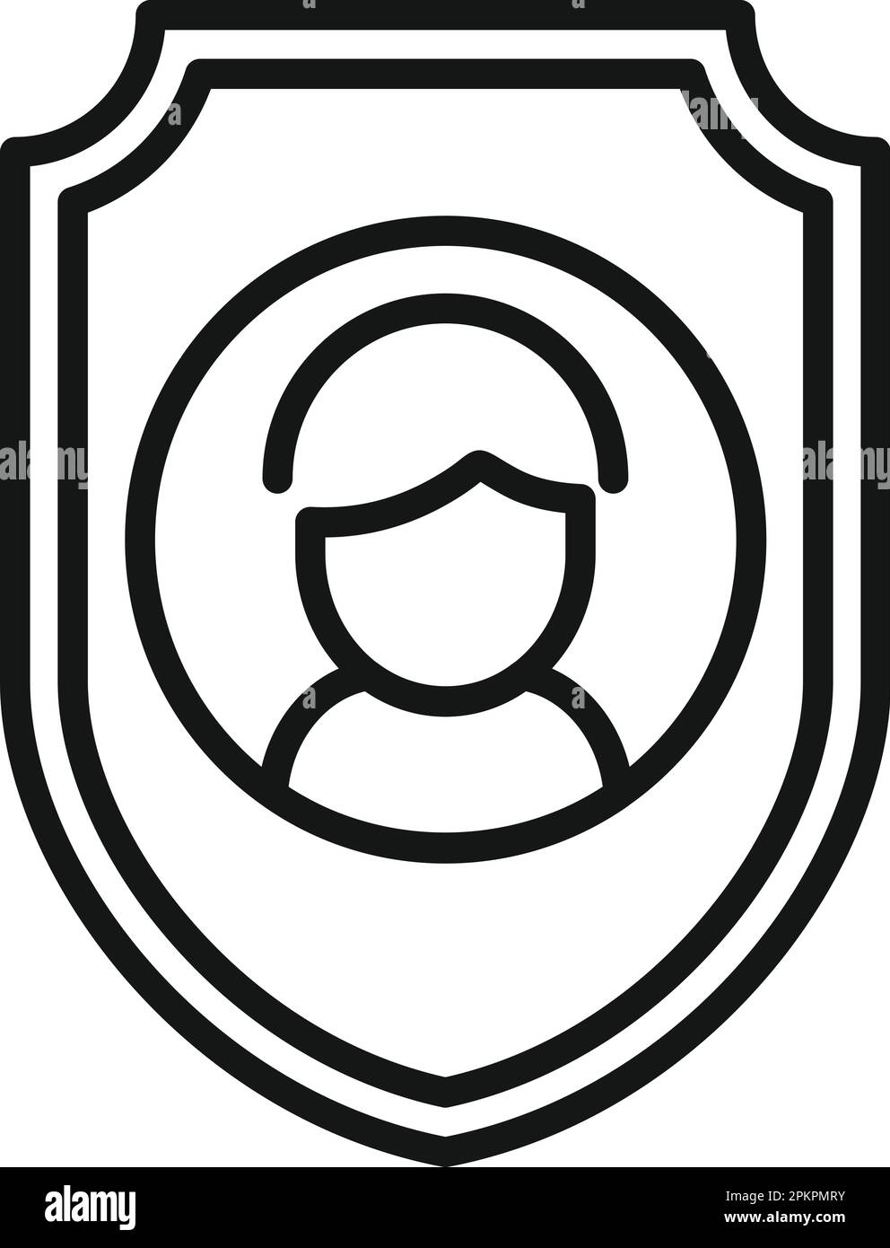 Immune shield icon outline hi-res stock photography and images - Alamy