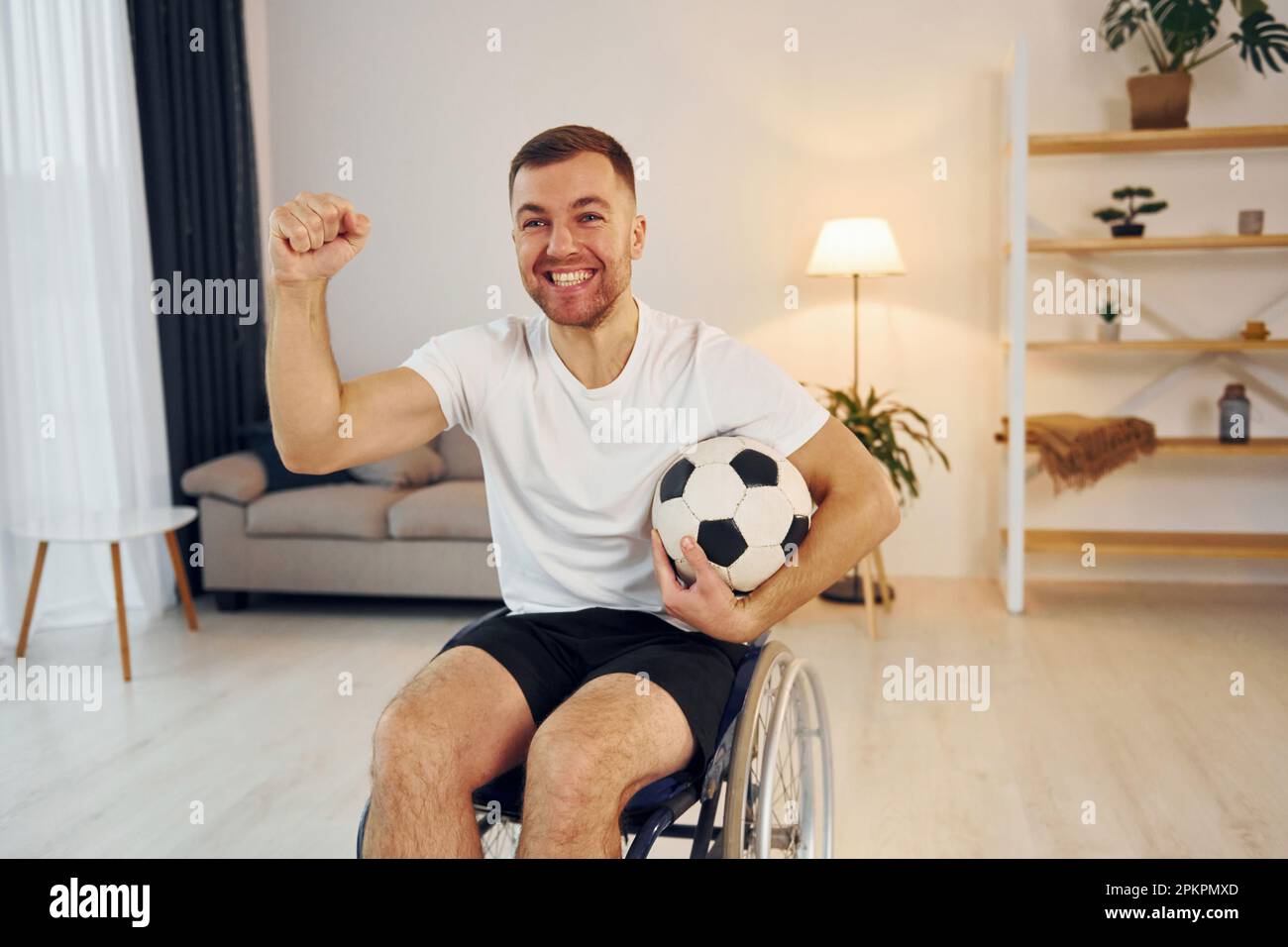 Disabled football fan hi-res stock photography and images - Alamy