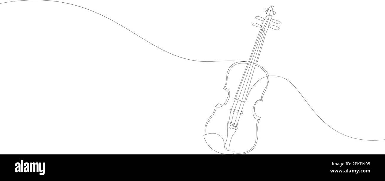 Violin continuous line drawing. Minimalist one line style design Stock ... Violin continuous line drawing. Minimalist one line style design Stock ...