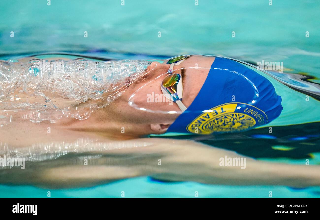 David Miller in the Men's 200m Backstroke Heat 3 on day six of the ...