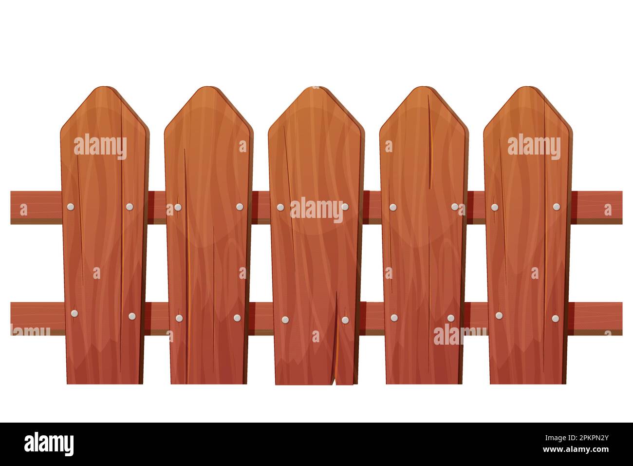 Wooden fencing on farm, ranch, garden isolated country timber fence in ...