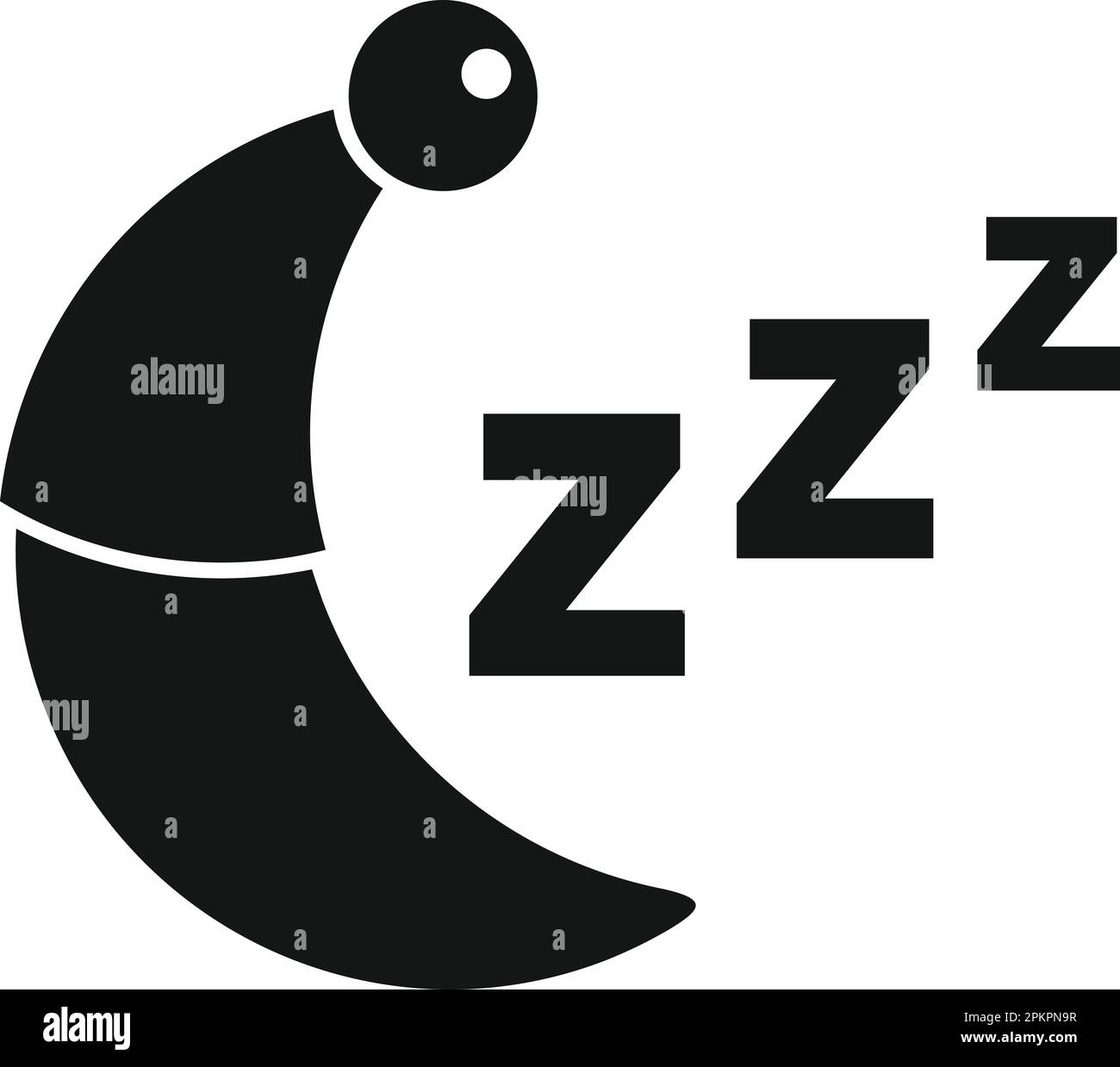 Vector man sleeping moon black icon hi-res stock photography and images ...