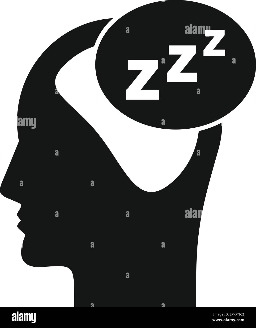 Sleep night icon simple vector. Insomnia problem. Person awake Stock ...