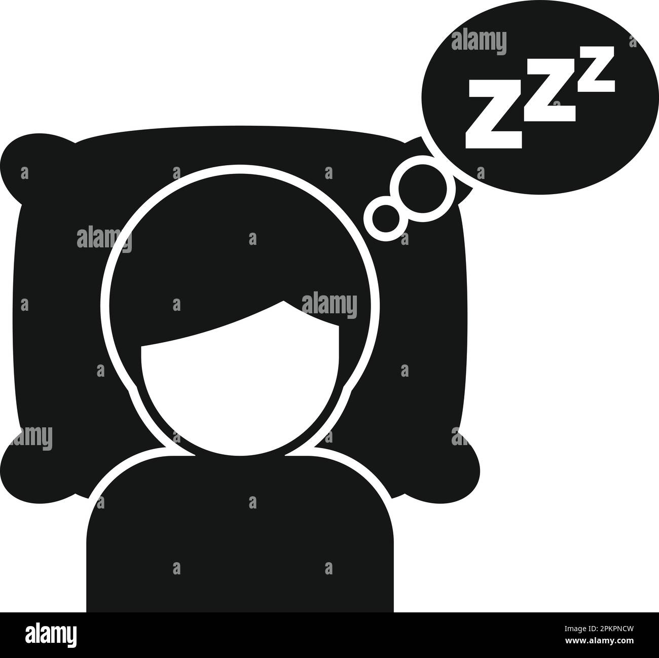 Woman bed awake man asleep Cut Out Stock Images & Pictures - Alamy