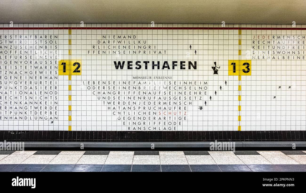 U Westhafen U-Bahn Underground railway station serves U9 Line, Moabit ...