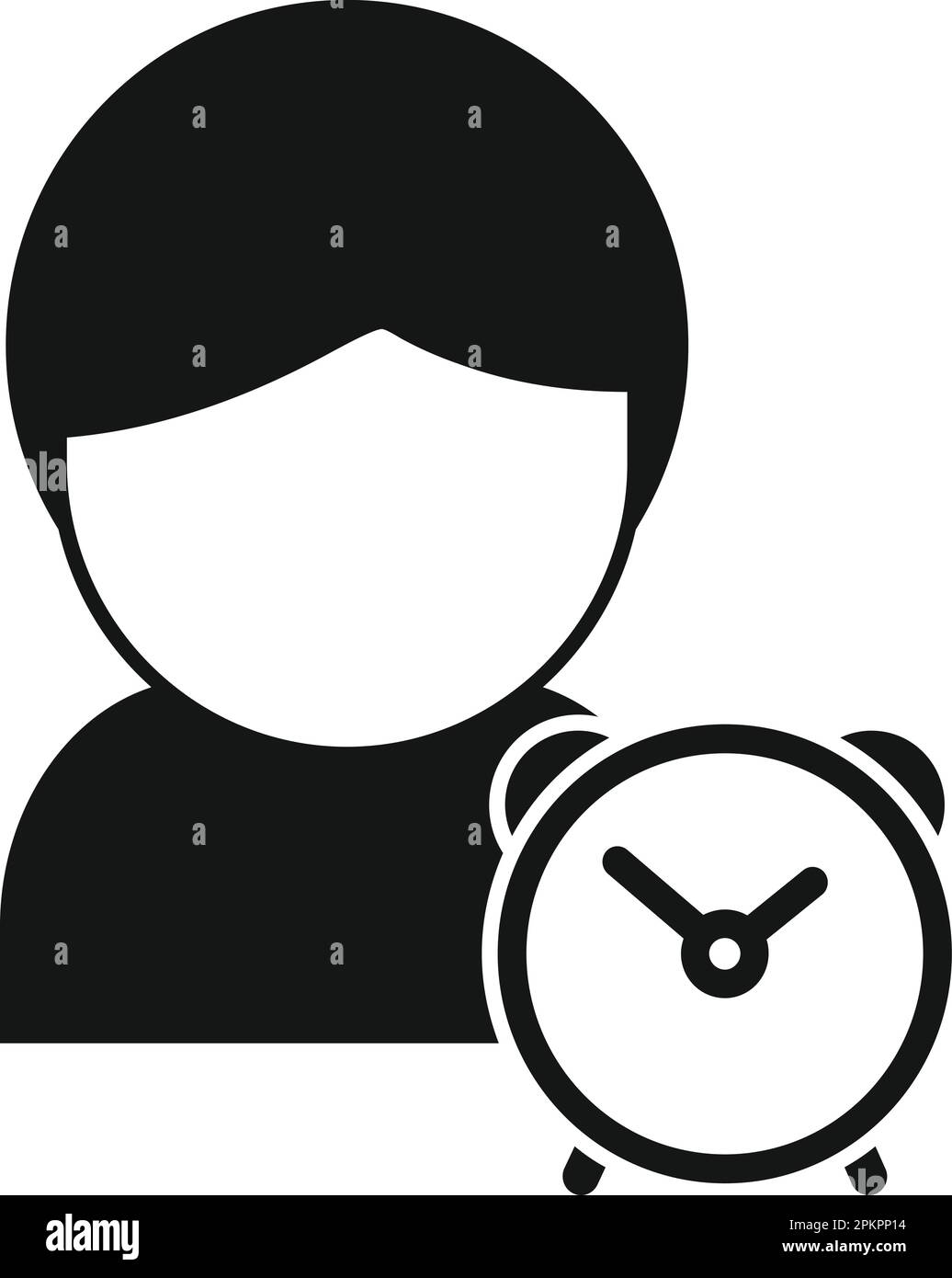 Man woman alarm clock bed Stock Vector Images - Alamy