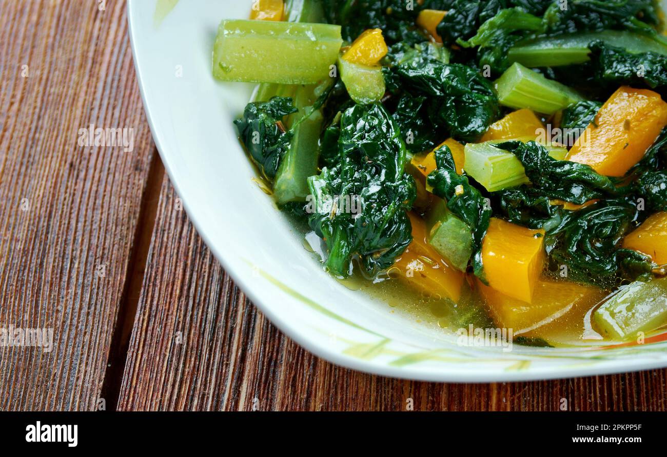 Kalembula - Sweet Potato leaves. It is a Zambian Vegetable Stock Photo ...