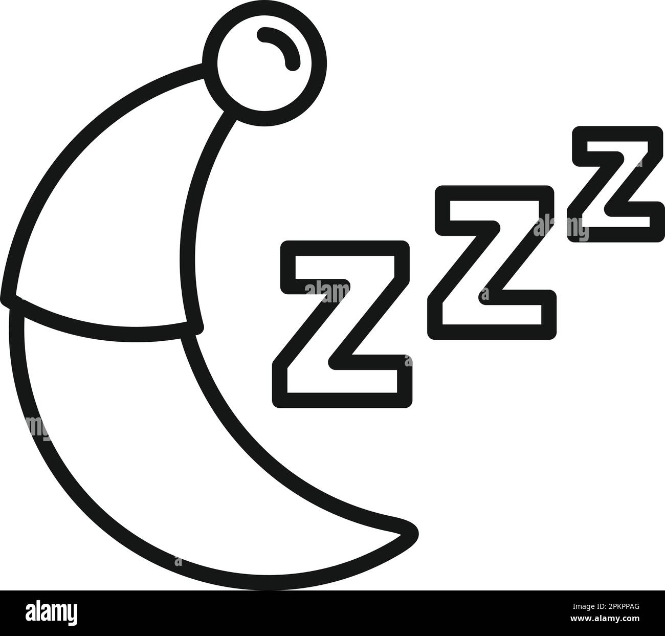 Vector man sleeping moon black icon hi-res stock photography and images ...