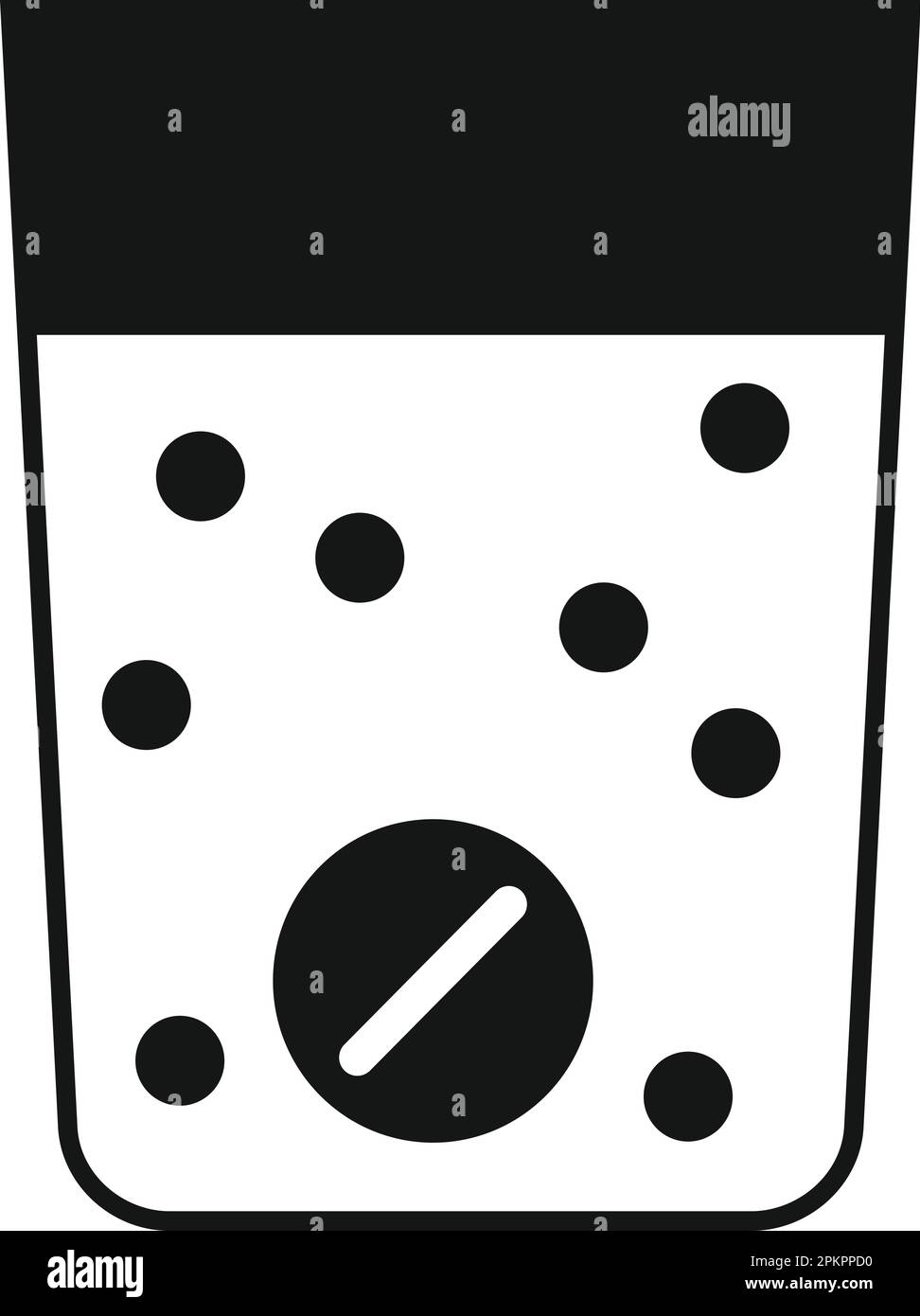 Pill water glass icon simple vector. Insomnia problem. Stress person ...