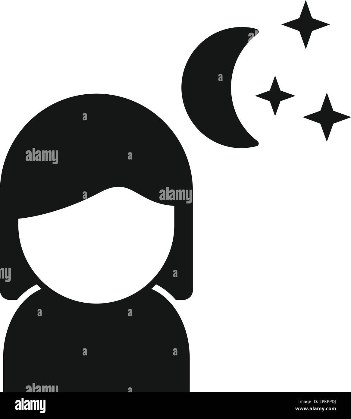 Man vector black icon sleeping hi-res stock photography and images - Alamy