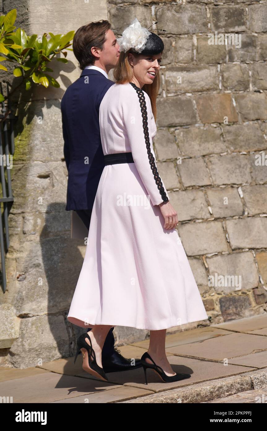 Edoardo Mapelli Mozzi and Princess Beatrice leave after attending the ...