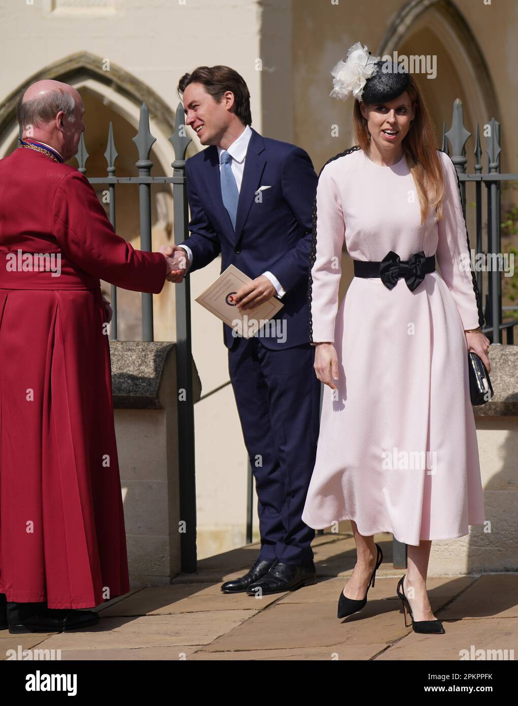 Edoardo Mapelli Mozzi and Princess Beatrice leave after attending the ...