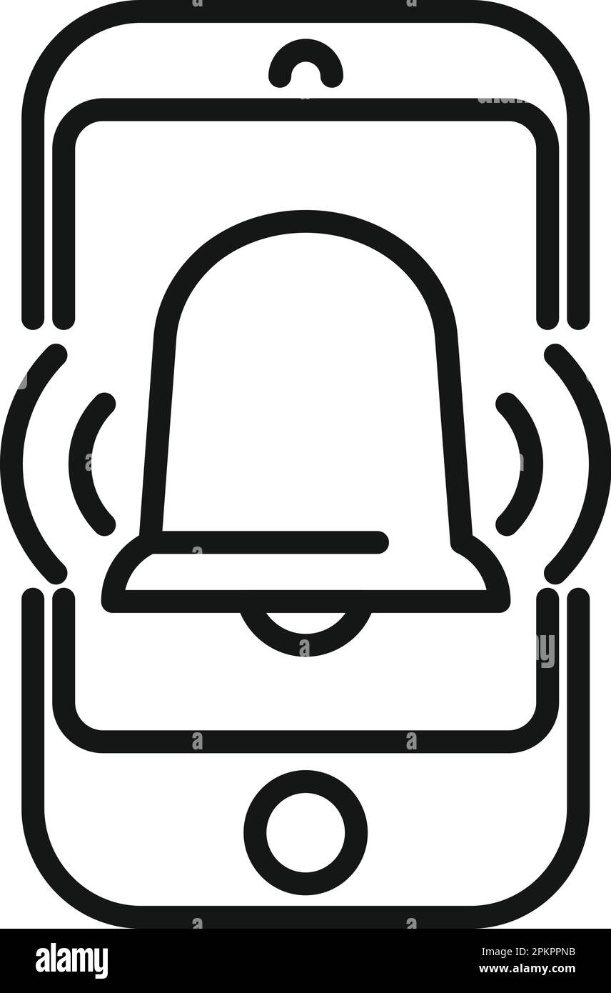 Smartphone alarm clock icon outline vector. Sleep problem. Stress ...