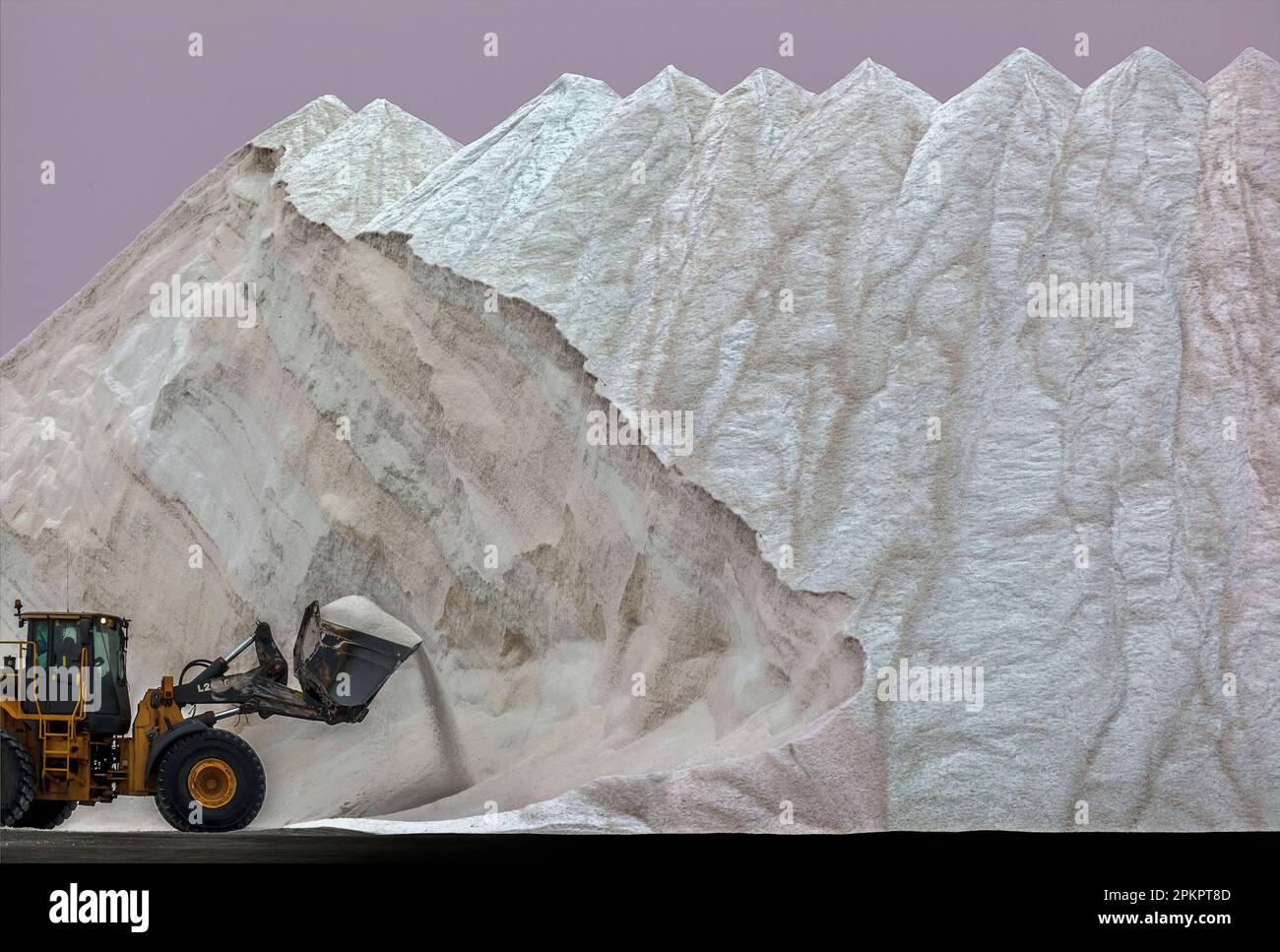 A front end loader works in the grounds of a salt factory near Walvis ...
