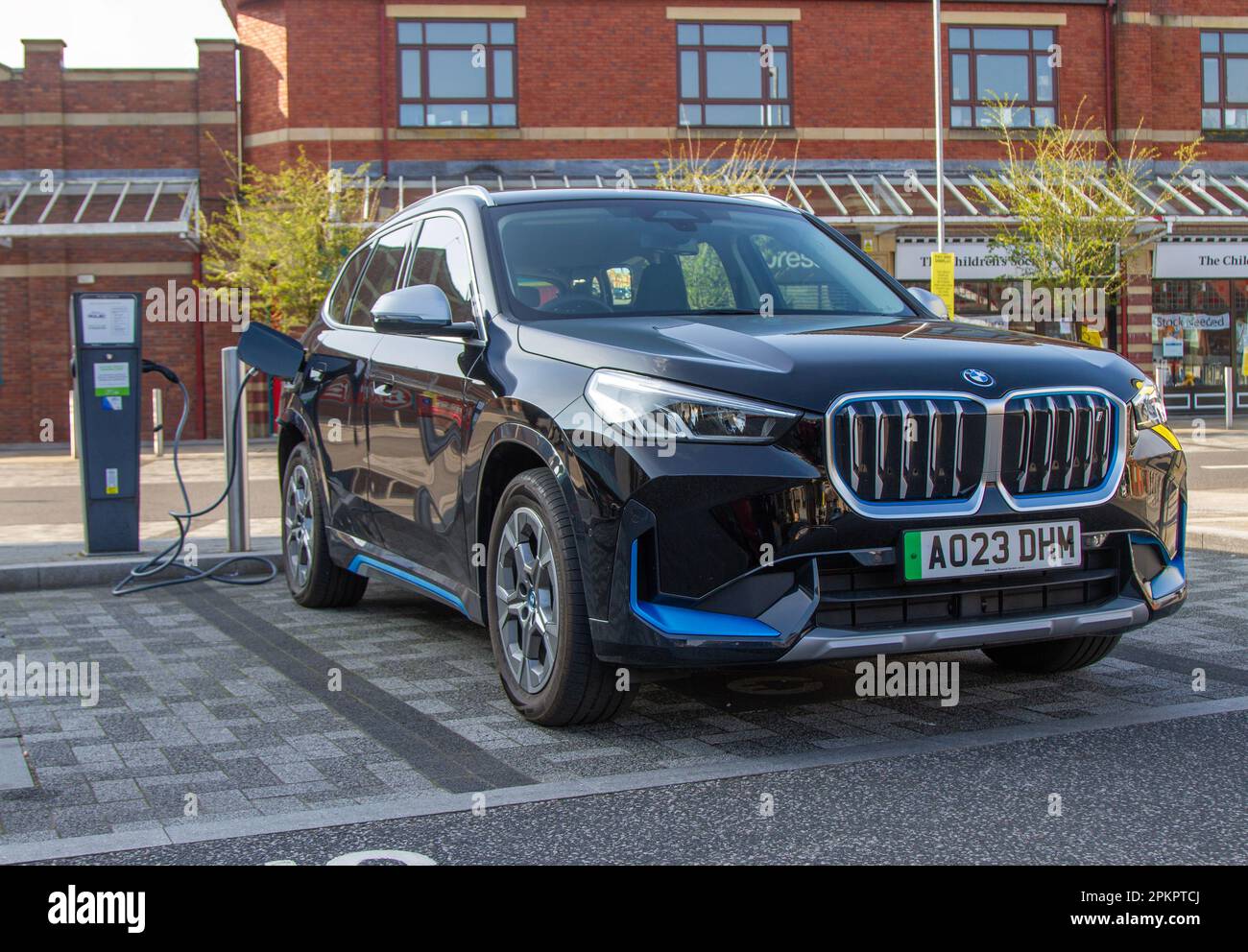 Parked new Black BMW Ix1 Xdrive 30 X Line 313 4WD Edrive Auto, SUV ...