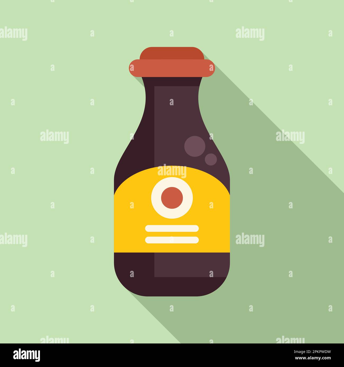 Japan soy sauce icon flat vector. Japanese food. Cooking menu Stock Vector Image & Art - Alamy