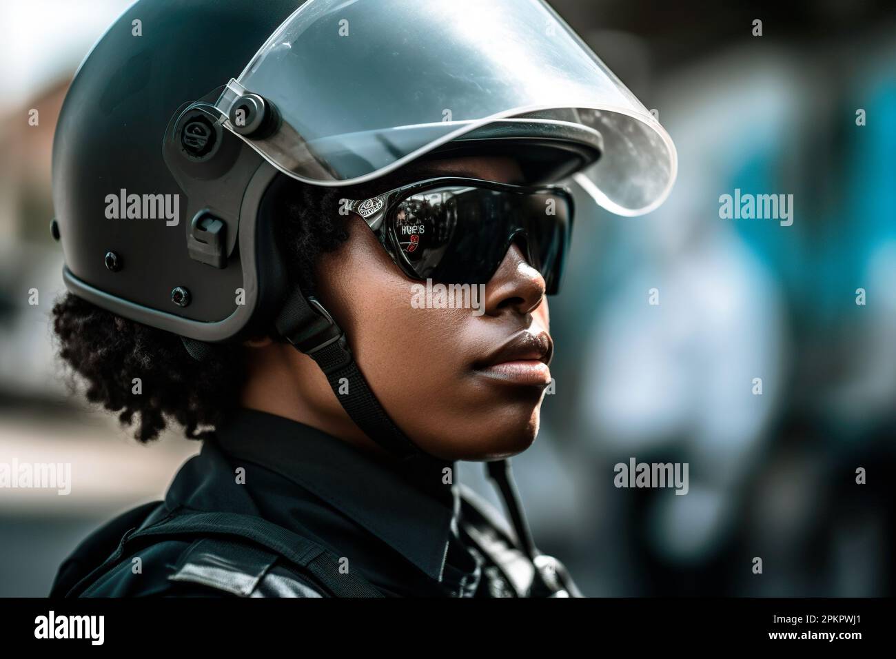 American female police officer hi-res stock photography and images - Alamy