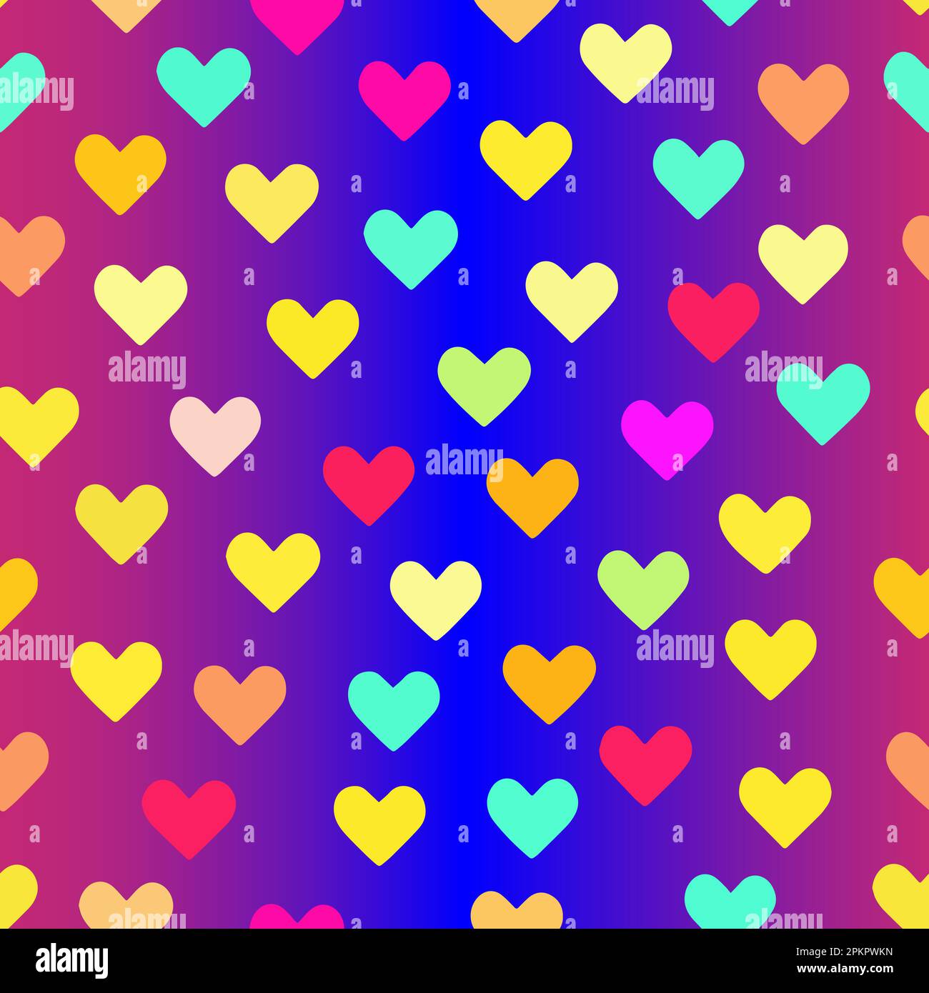Abstract Colorful Hearts