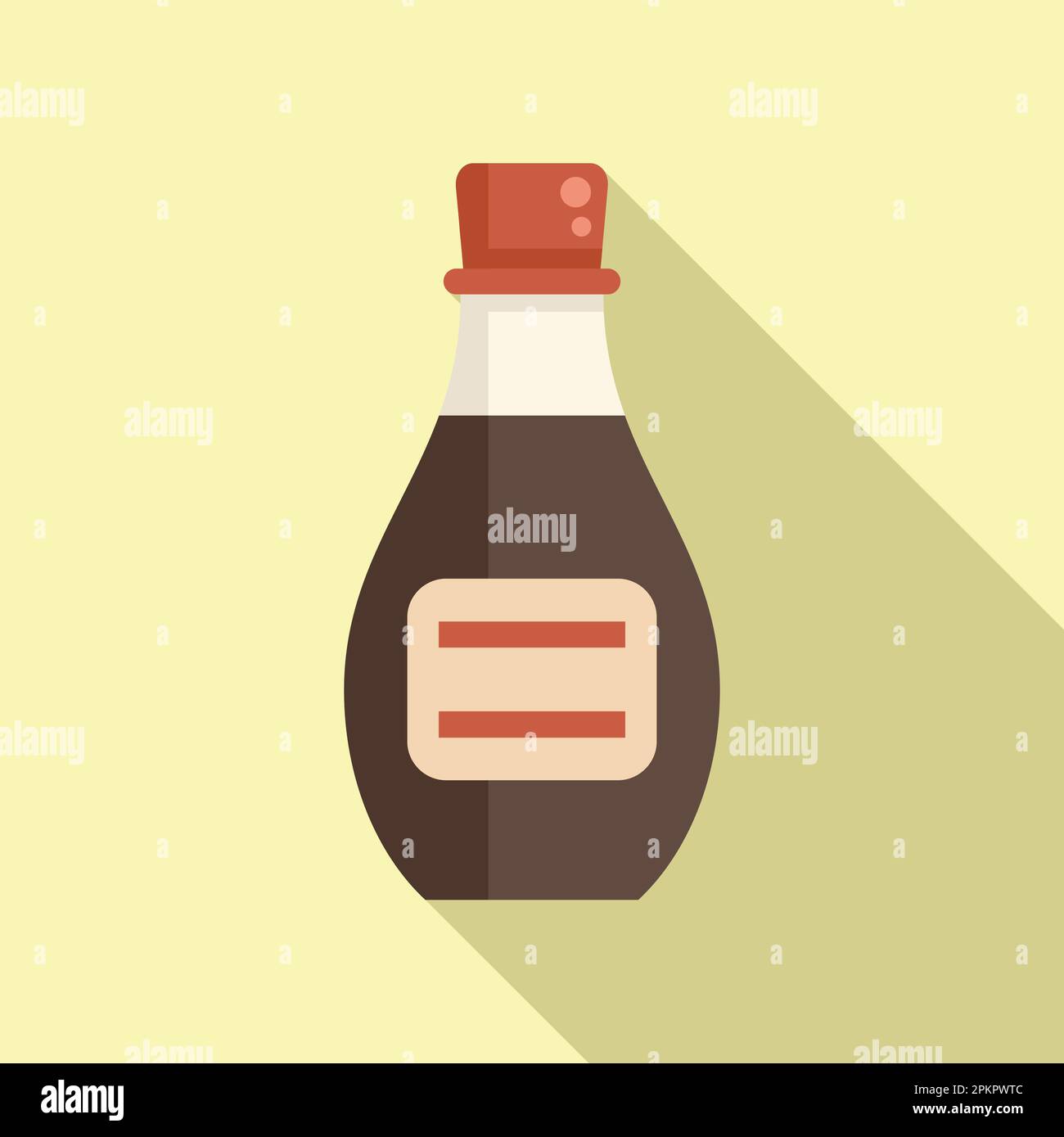 Soy sauce menu icon flat vector. Food fish. Asian cooking Stock Vector Image & Art - Alamy