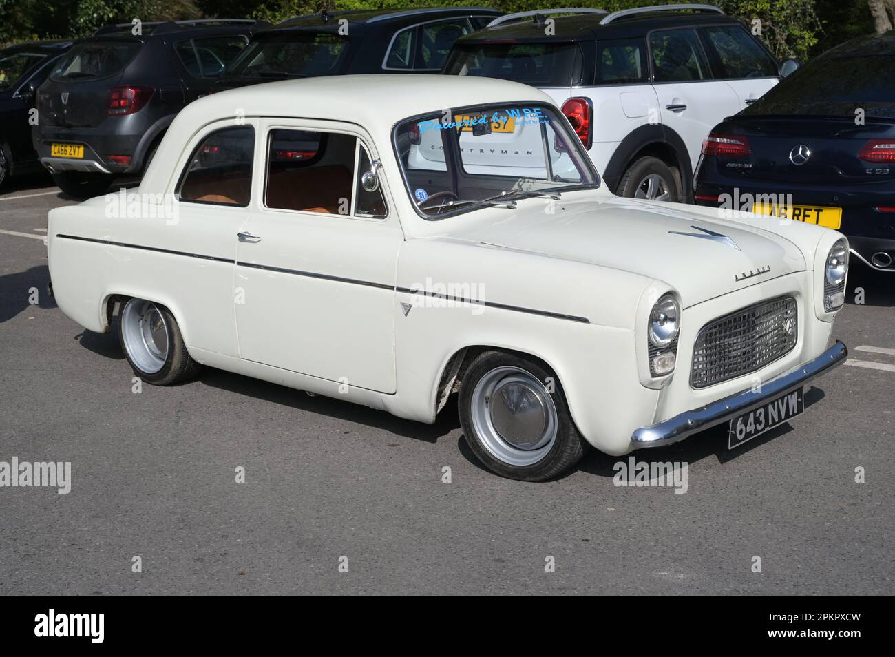 A customised Ford Anglia Stock Photo - Alamy
