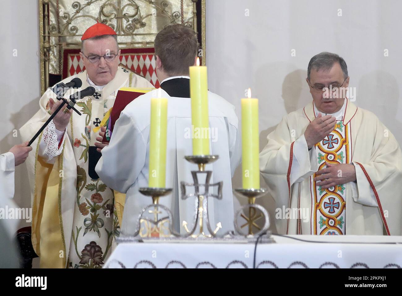 Pula, Croatia. 9th Apr 2023. The Archbishop of Zagreb, Cardinal Josip ...