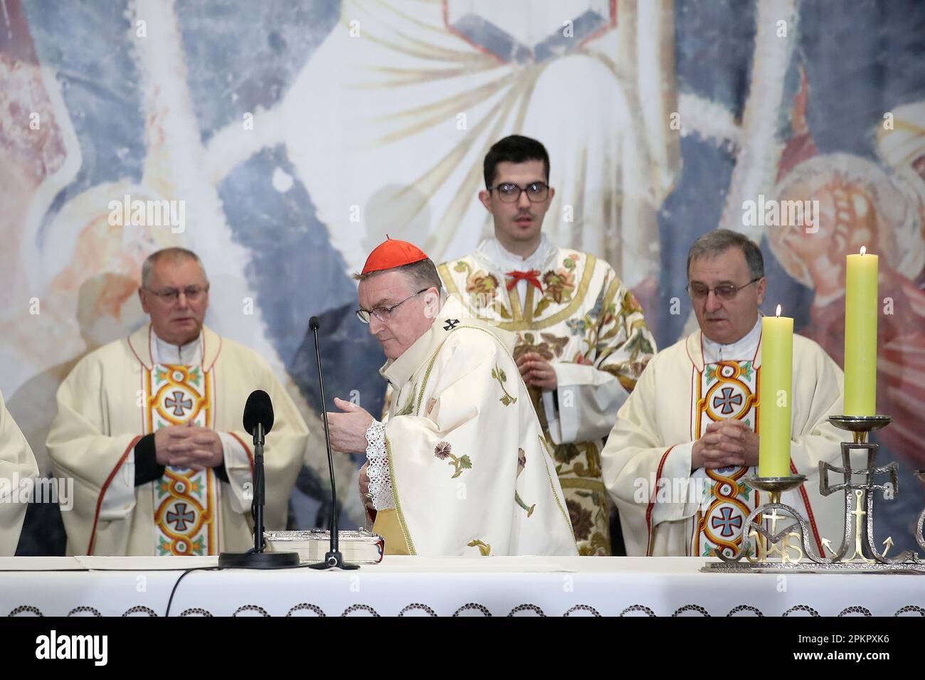 Pula, Croatia. 9th Apr 2023. The Archbishop of Zagreb, Cardinal Josip ...