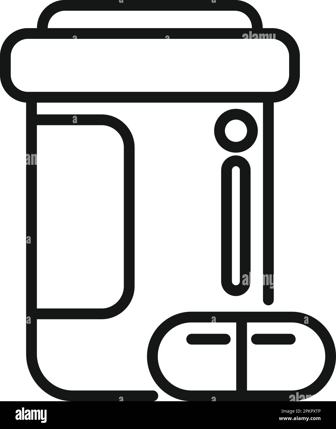Tablet capsule icon outline vector. Person cure. Drug health Stock ...