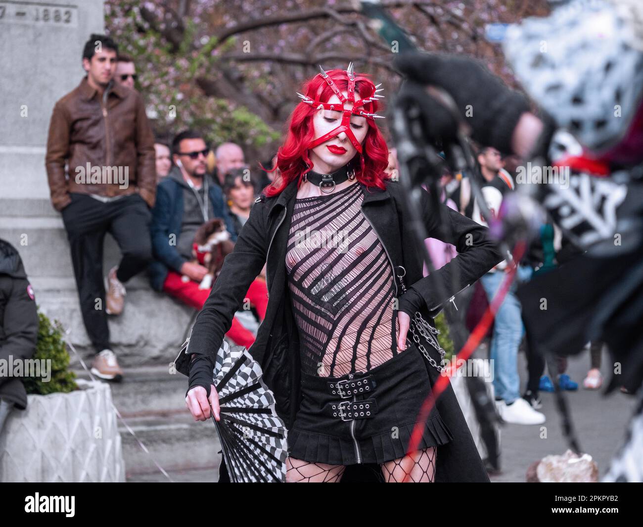 New York, New York, USA. 8th Apr, 2023. Guerrilla THeater performing ...